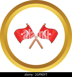 Turkey crossed flags icon, cartoon style Stock Vector Image & Art - Alamy