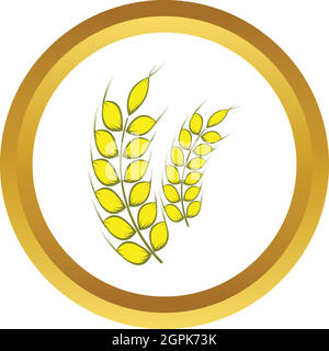 Two stalks of ripe barley icon, cartoon style Stock Vector Image & Art ...