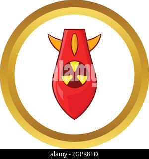 Cartoon vector illustration of a nuclear warhead Stock Vector Image ...