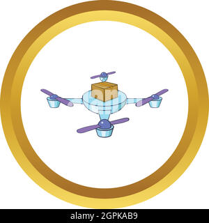 drone quadcopter cartoon vector illustration Stock Vector Image & Art ...