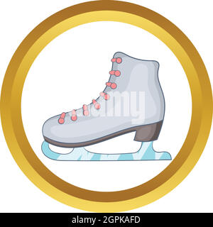 Ice skate boot icon, cartoon style Stock Vector Image & Art - Alamy