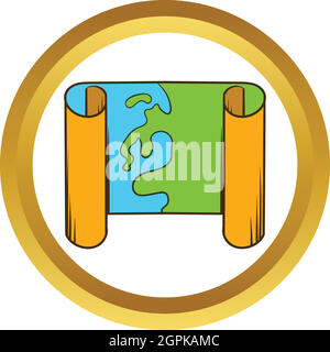 Paper map icon, cartoon style Stock Vector Image & Art - Alamy