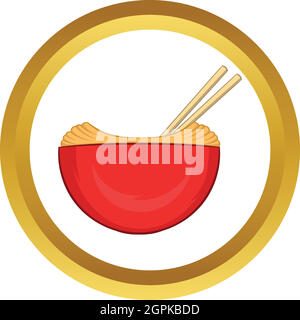 cartoon vector illustration of a rice bowl Stock Vector Image & Art - Alamy