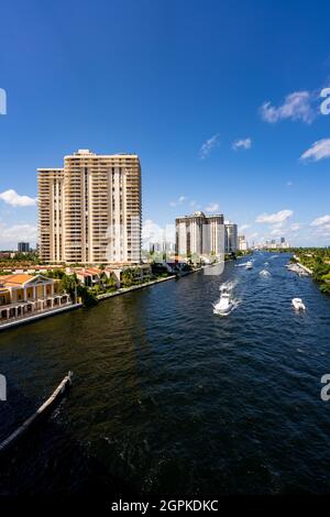 Aerial photo Intracoastal Waterway Miami Aventura Stock Photo - Alamy