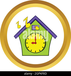 Vector cartoon clock timer icon in comic style. Time alarm concept ...