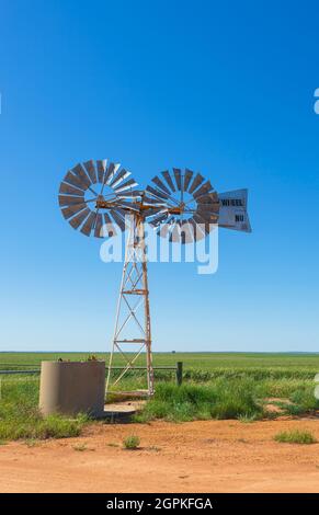A double windvane, an art installation in the small rural town of ...
