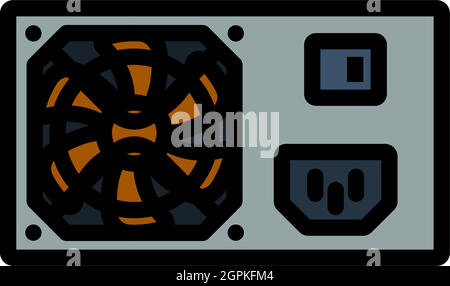 Power supply unit white color cartoon mascot style in a confuse gesture ...