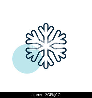 Isolated snowflake icon Flat design Vector Stock Vector Image & Art - Alamy