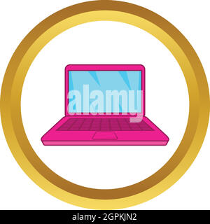 Pink laptop vector icon Stock Vector Image & Art - Alamy