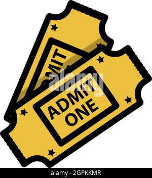 Seat cinema ticket icon outline vector. Festival event. Film show Stock ...