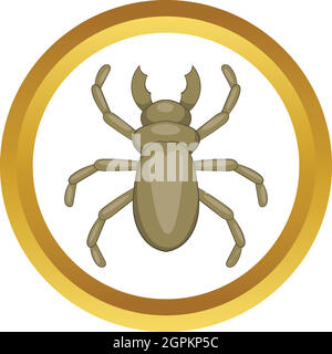Beetle woodworm icon. Cartoon illustration of beetle woodworm vector ...