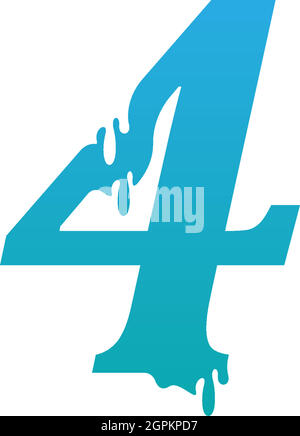 Melting Number 1 icon logo design template Stock Vector Image & Art - Alamy