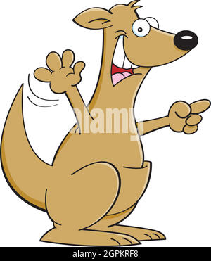 Cartoon kangaroo. Vector illustration of a kangaroo Stock Vector Image ...