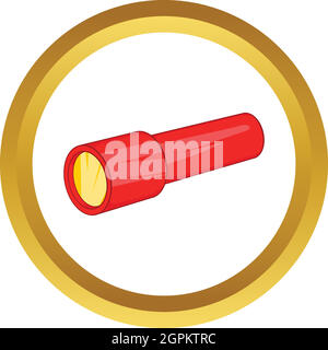 Flashlight battery icon cartoon vector. Light lamp Stock Vector Image ...