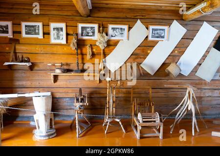 Clothes pavilion in Mari Ethnographic Open-Air Museum Stock Photo - Alamy
