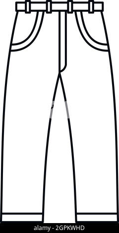 Jeans icon, outline style Stock Vector Image & Art - Alamy