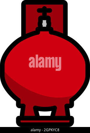 Gas cylinder storage icon. Outline gas cylinder storage vector icon for ...