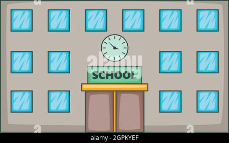 School building icon, cartoon style Stock Vector Image & Art - Alamy
