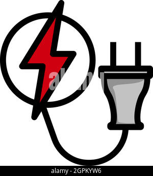 Electric plug isolated Stock Vector Image & Art - Alamy
