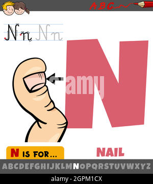 Illustration of a letter N is for nail Stock Vector Image & Art - Alamy