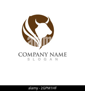 Cow Logo Template vector icon illustration design Stock Vector Image ...