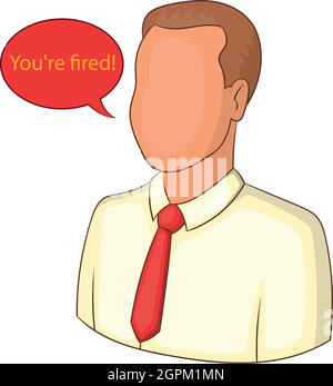 You are fired icon, cartoon style Stock Vector Image & Art - Alamy