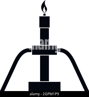 Burning oil gas flare icon, flat style Stock Vector Image & Art - Alamy