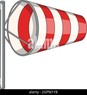 Red and white windsock cartoon illustration Stock Vector Image & Art ...