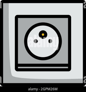 France Electrical Socket Icon Stock Vector Image & Art - Alamy