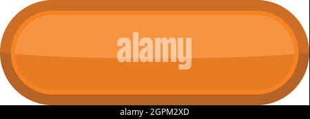 Orange rectangle button icon, cartoon style Stock Vector Image & Art - Alamy