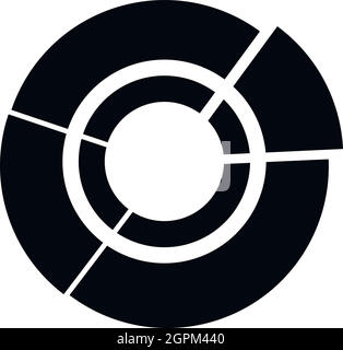 Pie Chart Simple vector icon. Illustration symbol design template for web mobile UI element ...