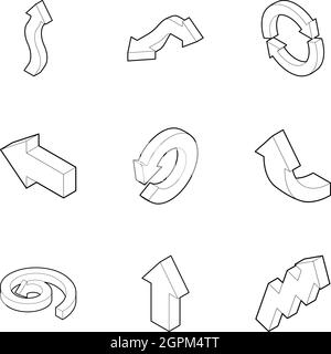 Index icons set, outline style Stock Vector Image & Art - Alamy