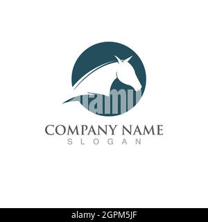 Horse Logo Template Vector icon illustration design Stock Vector Image ...
