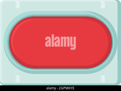 Red rectangle button icon, cartoon style Stock Vector Image & Art - Alamy