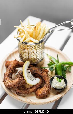 Fried octopus tentacles Stock Photo - Alamy