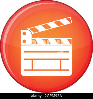 Clapperboard vector icon. Flat style illustration. EPS 10 vector Stock ...