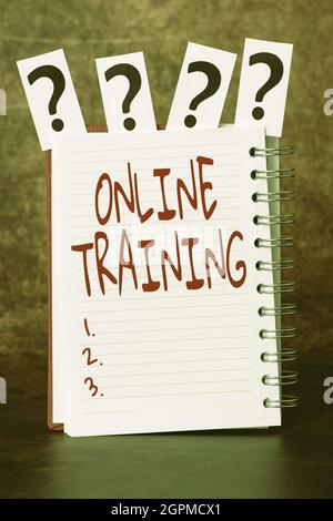 Text caption presenting Online Training. Word Written on Take the ...