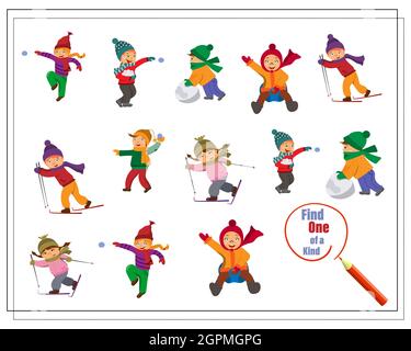 Copy the picture, educational games for children. Cartoon Christmas ...