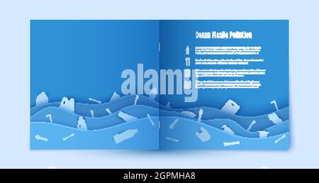 Pollution brochure template. Environmental damage. Flyer, booklet ...