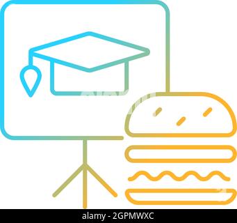 Lunch gradient linear vector icon Stock Vector Image & Art - Alamy