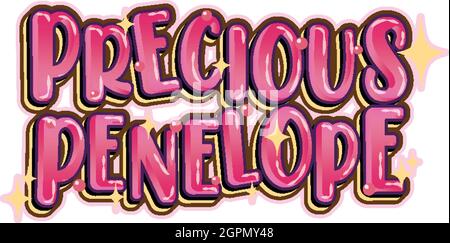 Precious Penelope logo text design illustration Stock Vector Image ...