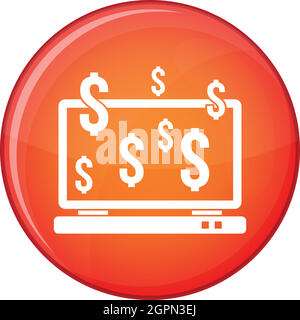 Computer monitor and dollar signs icon Stock Vector Image & Art - Alamy