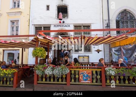 Peppersack Medieval Restaurant, Tallinn, Estonia Stock Photo - Alamy