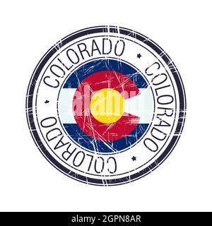 Colorado sticker. Travel rubber stamp with map of US state, vector ...