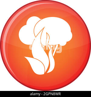 Burning forest trees icon, flat style Stock Vector Image & Art - Alamy