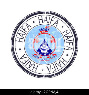 Emblem of Haifa. City of Israel. Vector illustration Stock Vector Image ...