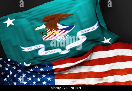 Flag of the United States Attorney General along with a flag of the ...