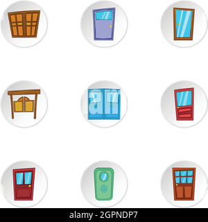 Barrier icons set, cartoon style Stock Vector Image & Art - Alamy