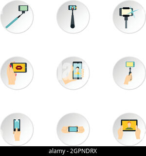 Tablet review icon flat vector. Star rate. User support Stock Vector ...