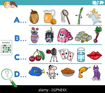 Cartoon illustration of elementary age children characters with Back to ...